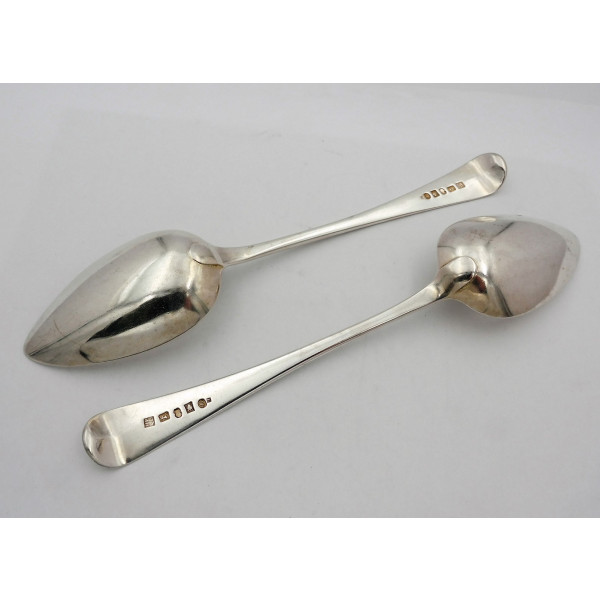 Pair of York Table Spoons, 1804 HP/&C » Antique Silver Spoons