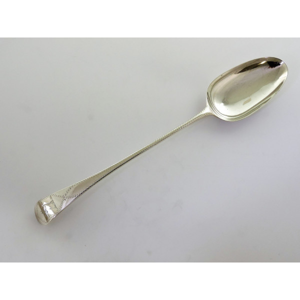 Hester Bateman Bright-cut Basting Spoon » Antique Silver Spoons