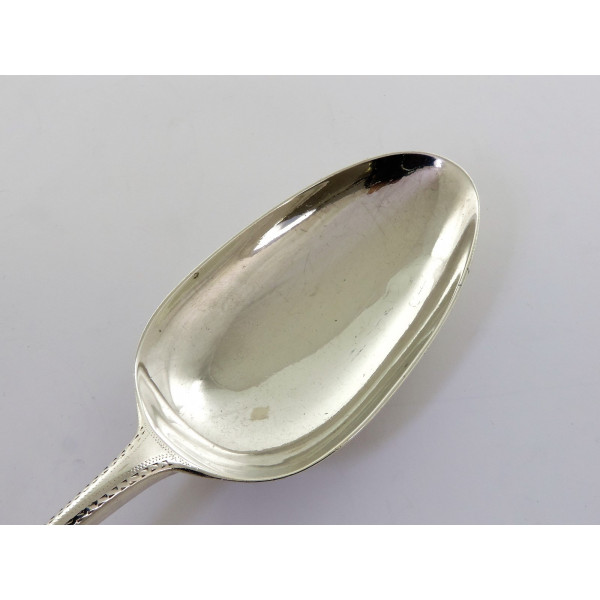 Hester Bateman Bright-cut Basting Spoon » Antique Silver Spoons