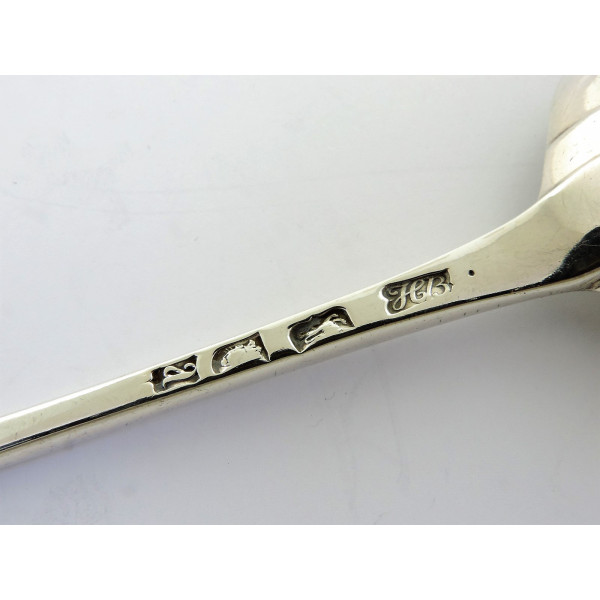 Hester Bateman Bright-cut Basting Spoon » Antique Silver Spoons